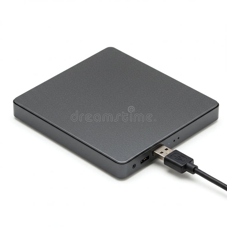 External USB Hard Drive with a Sleek, Rectangular Black Casing. it ...