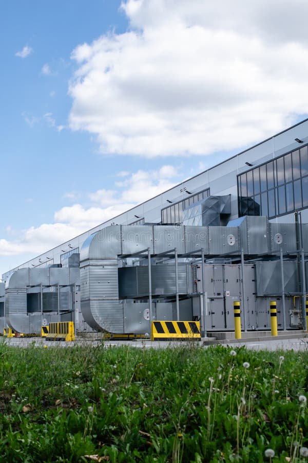 External Ventilation and Air Conditioning System at the Factory Hall ...