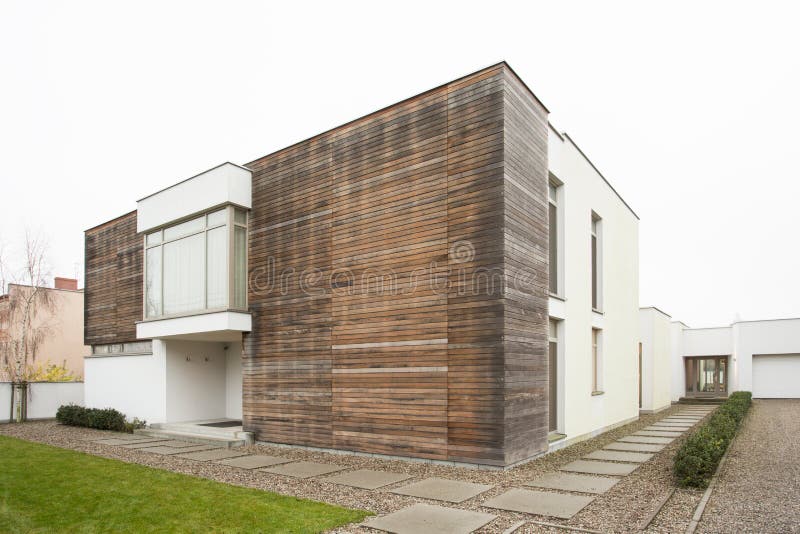 External View of Detached House Stock Photo - Image of flat, detached ...