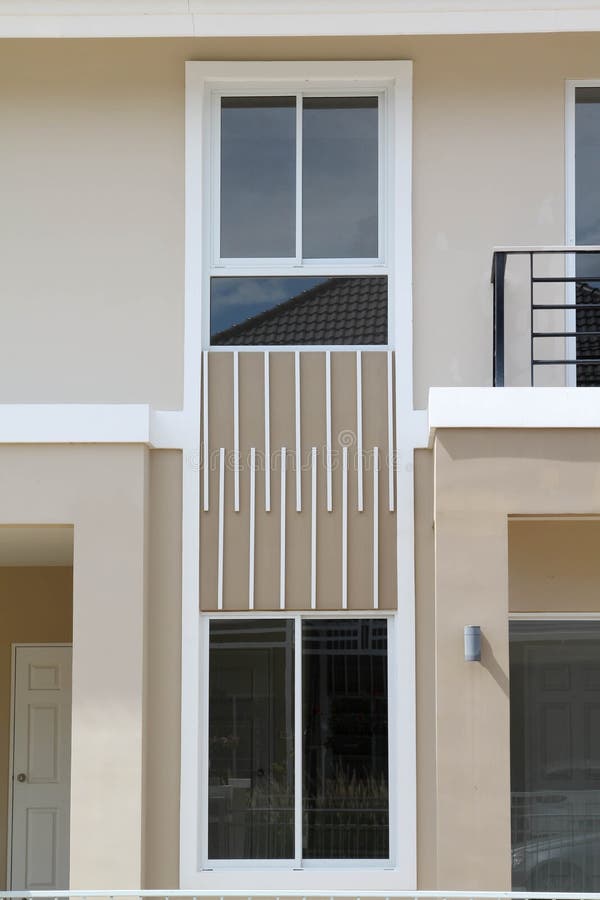 External View of Modern House Stock Photo - Image of construction ...