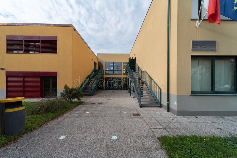 External view of school stock photo. Image of modern - 202218926