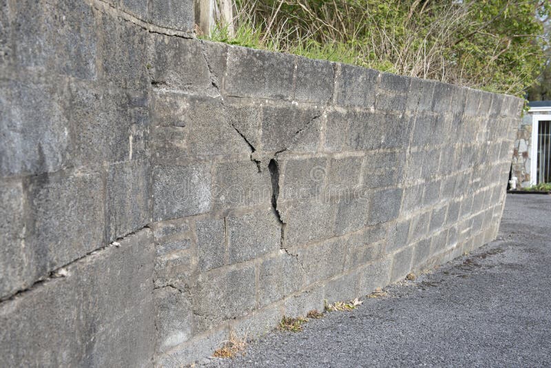 Wall Falling Due To Large Crack in Bricks Stock Photo - Image of home ...