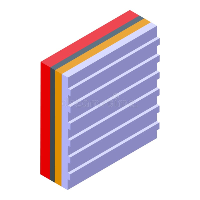 External Wall Insulation Showing Different Layers Isometric View Stock Vector Illustration Of