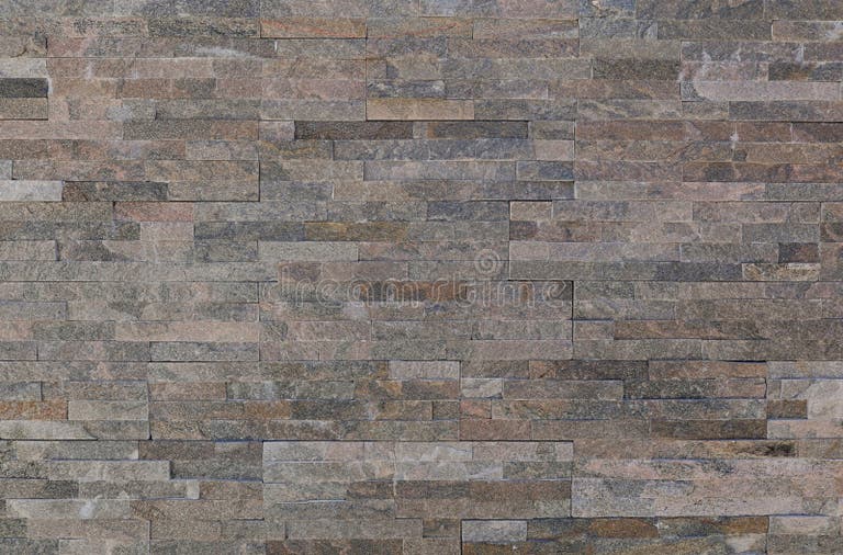 External Wall Made of Long Rectangle Stone Bricks. Colors are Shades of ...