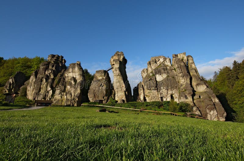 Externsteine stock photo. Image of meinberg, stairs, rock - 24697760