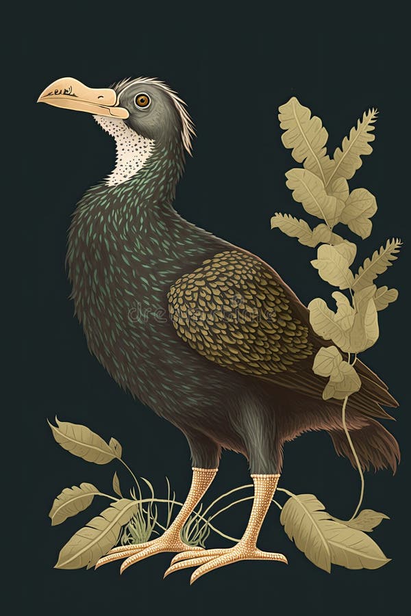 An Extinct Dront, Dodo Bird, or Raphus Cucullatus in Latin. Imaginary ...