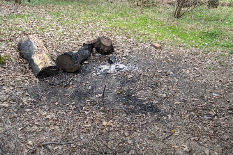 The Extinct Fire Pit Outdoor, Fire Place for BBQ with Bonfire Ashes ...