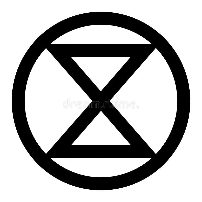 Extinction symbol icon stock illustration. Illustration of rounded ...