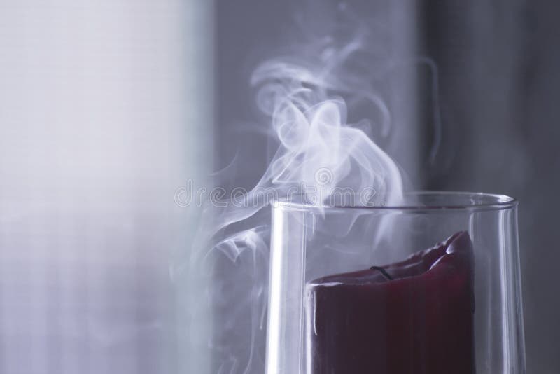 Extinguished candle smoke stock photo. Image of unlit - 62796626