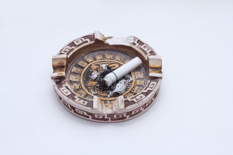 Extinguished Cigarette in an Ashtray Stock Image - Image of unhealthy ...