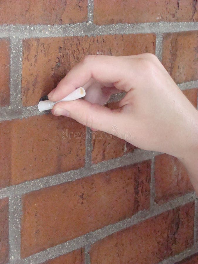 Extinguishing Cigarette on Brick Wall Stock Image - Image of ...