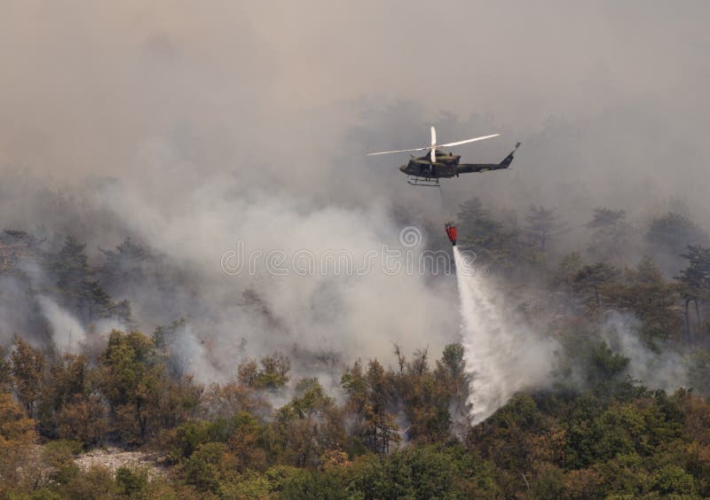 Extinguishing fire editorial stock image. Image of water - 36241779