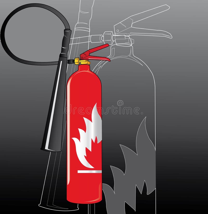 Extintor ilustración del vector. Ilustración de hidrante - 5688315