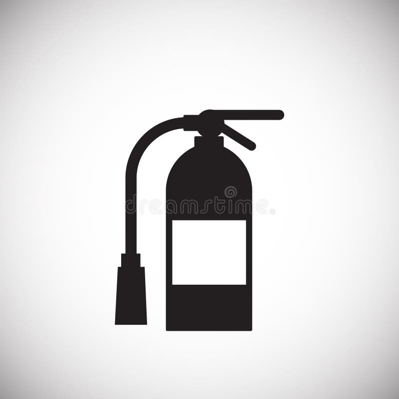 Extintor En El Fondo Blanco Ilustración del Vector - Ilustración de ...