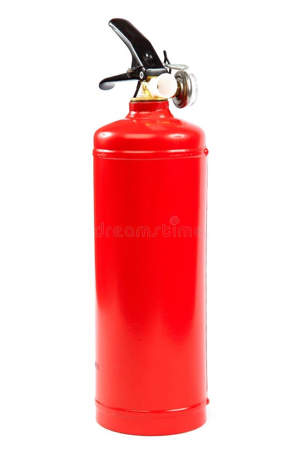 Extintor En El Fondo Blanco Foto de archivo - Imagen de calor ...