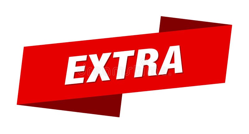 Extra Banner Template. Extra Ribbon Label Stock Vector - Illustration ...