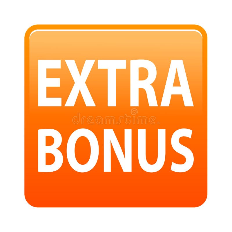 Extra bonus button stock vector. Illustration of expense - 179065150