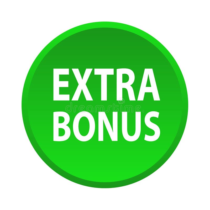 Extra bonus button stock vector. Illustration of advertising - 179065649