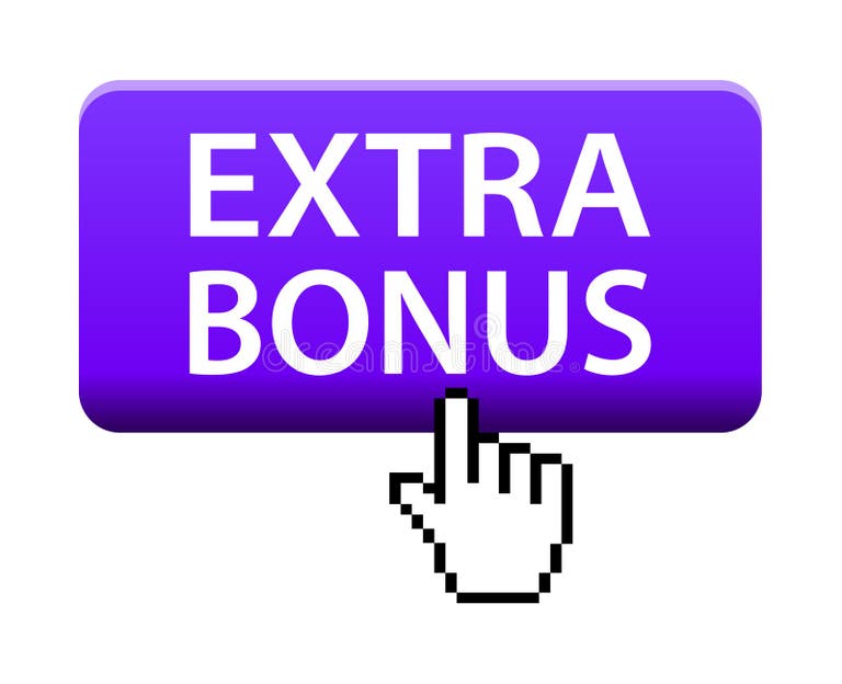 Extra bonus button stock vector. Illustration of coupon - 216354226