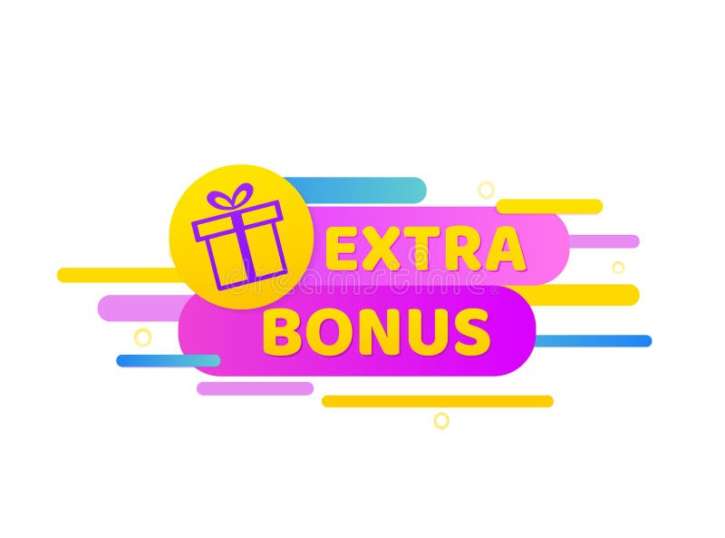 Extra Bonus. Badge, Stamp Icon. Flat Vector Illustration on White ...