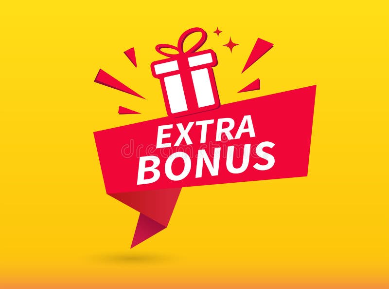 Extra Bonus Banner Design on Yellow Background. Element Design for Web ...