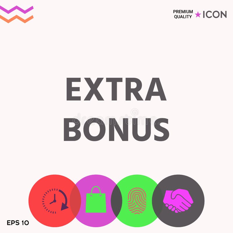 Extra Bonus - Button . Graphic Elements For Your Design Stock Vector ...