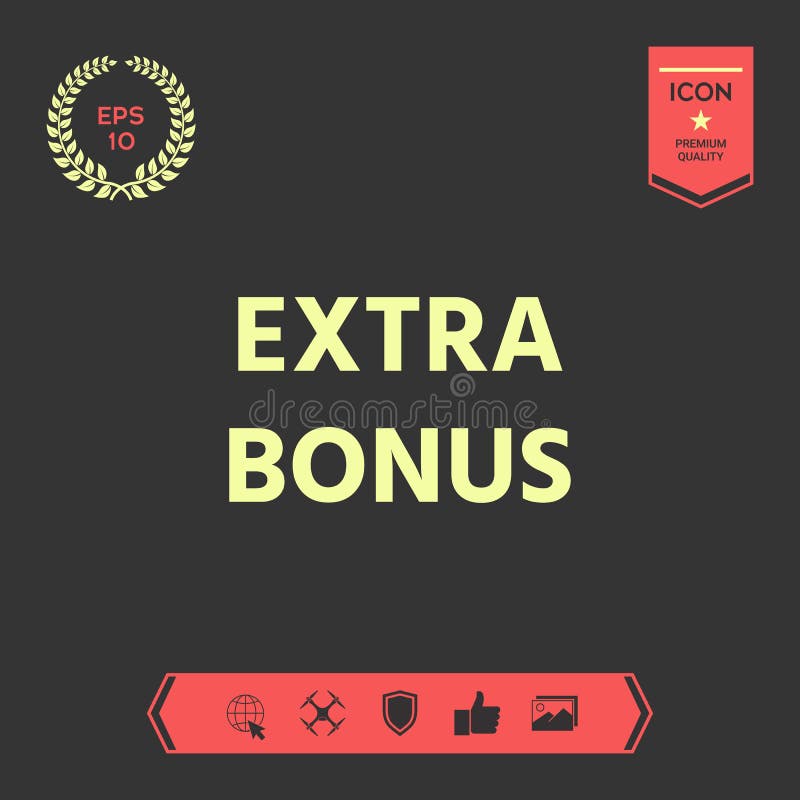 Extra Bonus - Button . Graphic Elements for Your Design Stock Vector ...