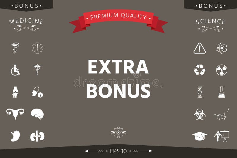 Extra bonus - button stock vector. Illustration of icon - 114465150