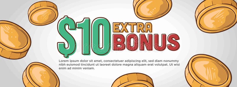 10 Extra Bonus Editable Web Banner Template.flying Coin Money. Clean ...