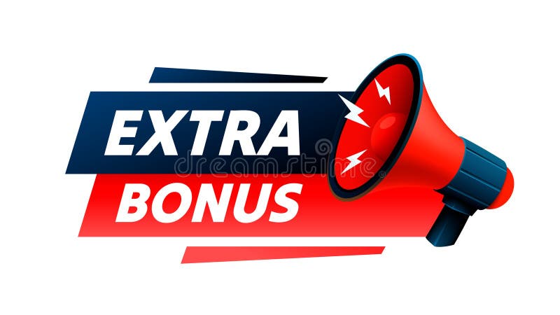 Extra Bonus Event, Megaphone Message, Label Promo. Vector Illustration ...