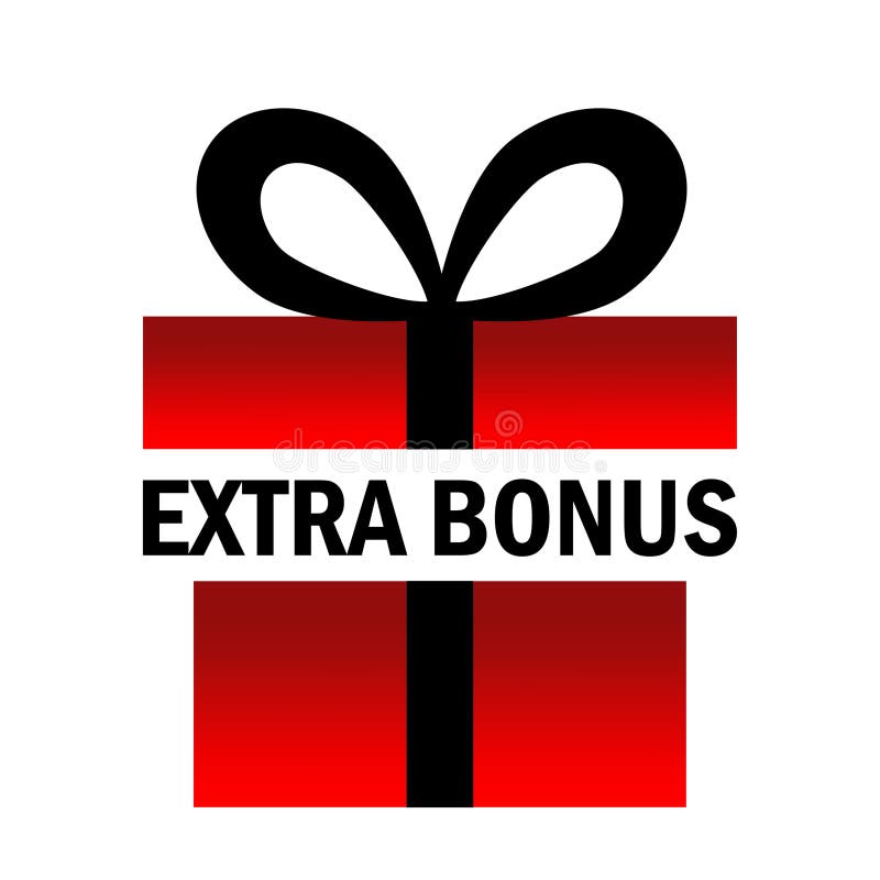 Extra Bonus with Gift Box Label. Vector Illustration Stock Vector ...