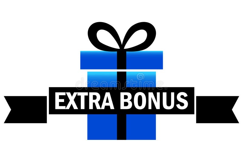 Extra Bonus with Gift Box Label. Vector Illustration Stock Vector ...