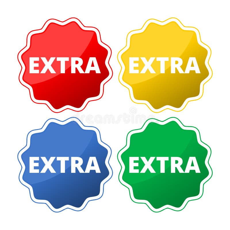 Extra Sign - illustration stock vector. Illustration of label - 96508161