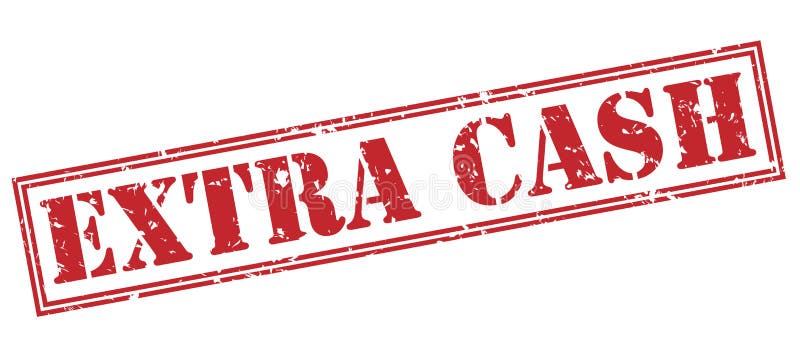 Extra Cash Stamp on White Background Stock Illustration - Illustration ...