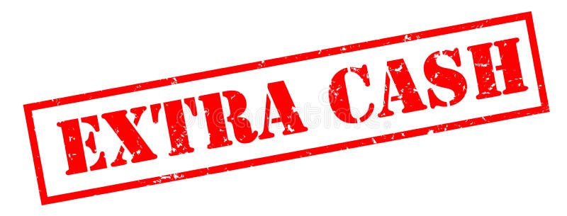 Extra Cash Stamp on White Background Stock Illustration - Illustration ...
