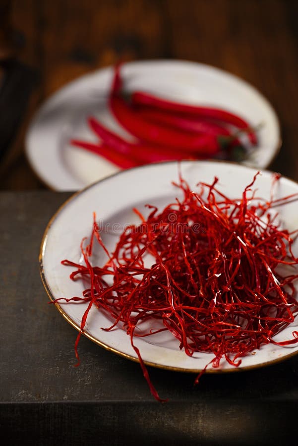 Chili Threads Strings Threads Stock Photo - Image of home, chillies ...