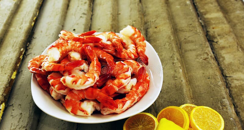 Extra Large Cooked Prawns stock image. Image of dinner - 68906835