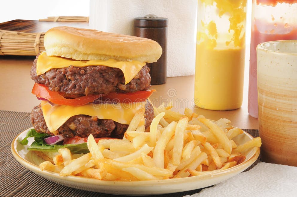 Extra large hamburger stock image. Image of mustard, four - 26035987