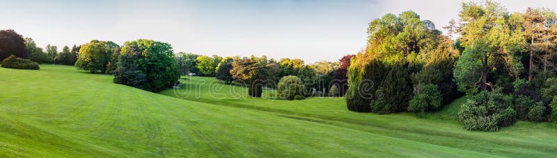 Extra Large Landscape Panorama at the Gardens of the Royal Domain Stock ...