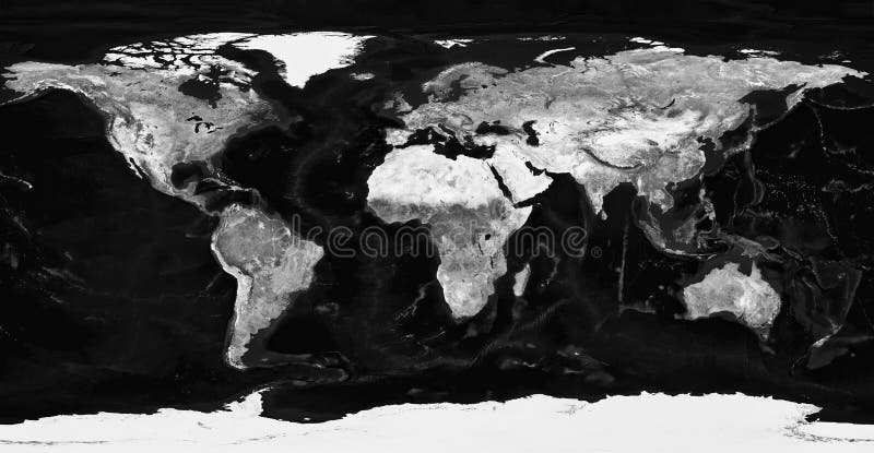 Extra Large Size Physical World Map Illustration. Primary Source ...