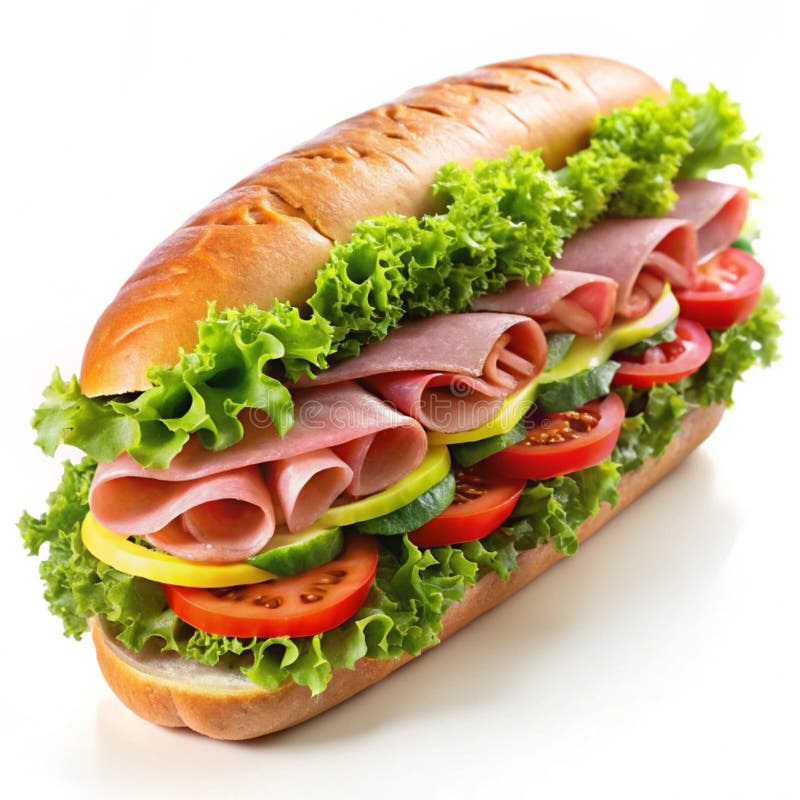 Extra Large Submarine Sandwich Stock Illustration - Illustration of ...
