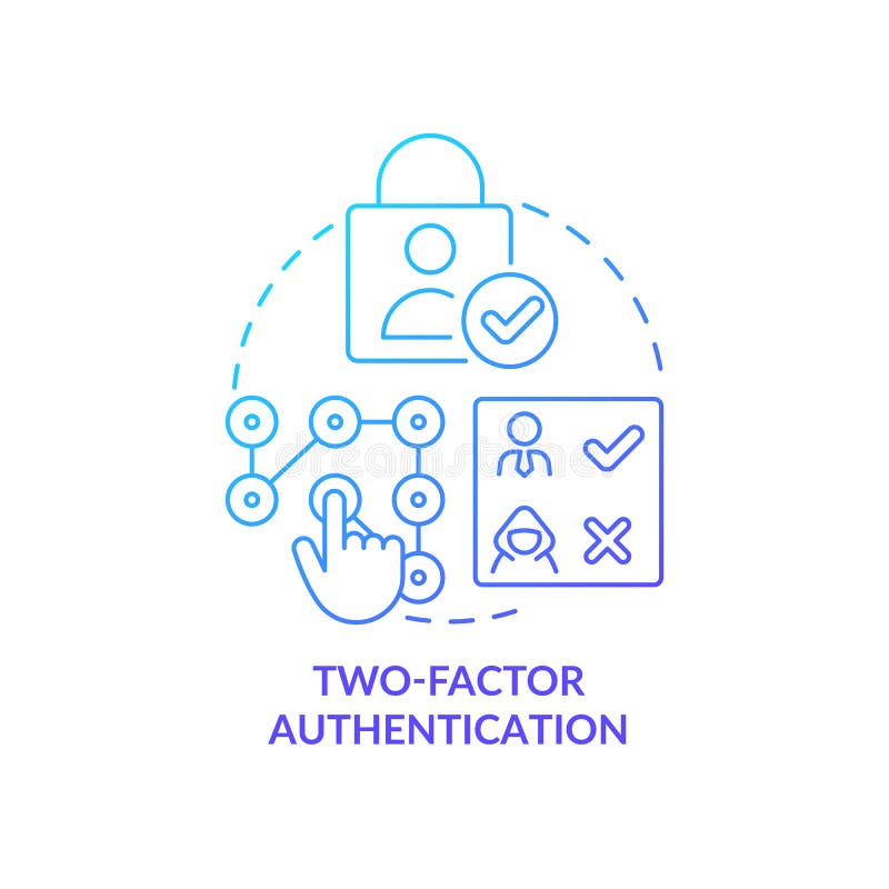 Extra Layer Security Blue Gradient Concept Icon Stock Vector ...