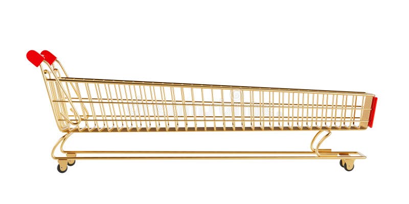Extra Long and Large Shopping Cart Trolley. 3d Rendering Stock ...