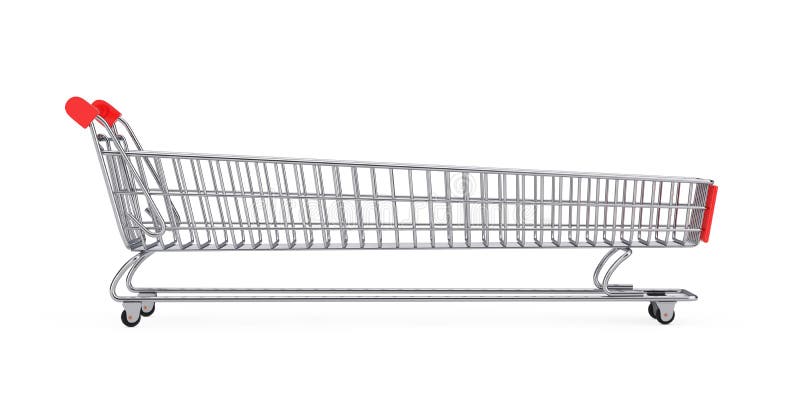 Extra Long and Large Shopping Cart Trolley. 3d Rendering Stock ...