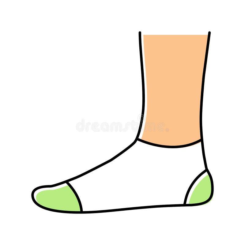 Extra Low Sock Color Icon Vector Isolated Illustration Stock Vector ...