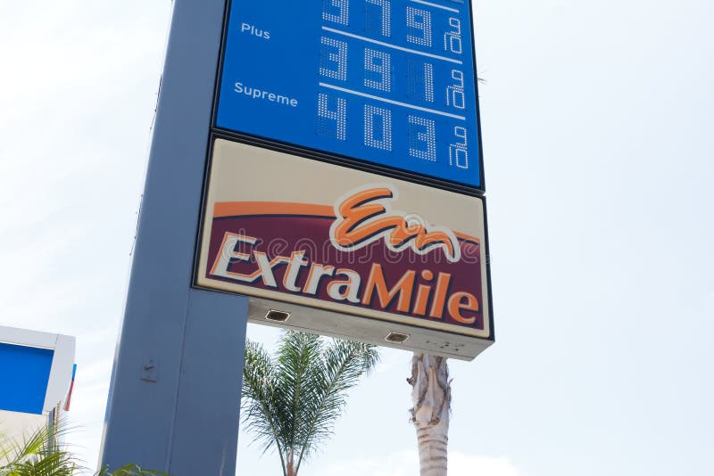 Extra Mile Convenient Store Sign Editorial Photography - Image of ...