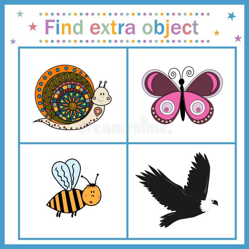 An Extra Object with Wings and without Wings Stock Vector ...