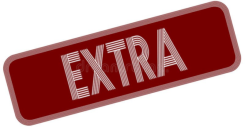 Red label with EXTRA text. stock illustration. Illustration of logo ...