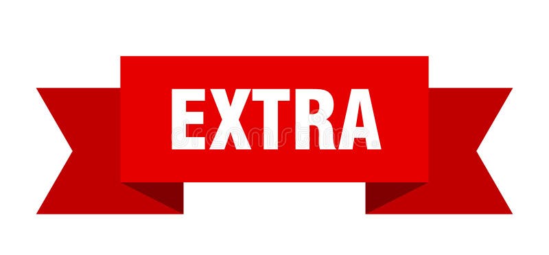 Extra ribbon. stock vector. Illustration of extra, banner - 153950072