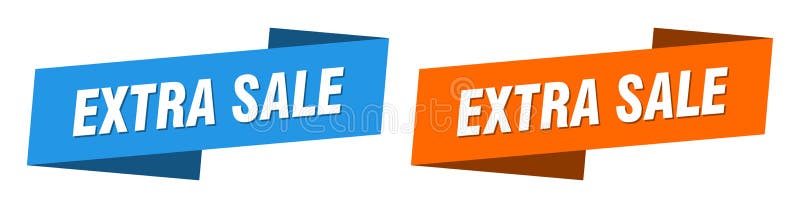 Extra Sale Banner. Extra Sale Ribbon Label Sign Set Stock Vector ...